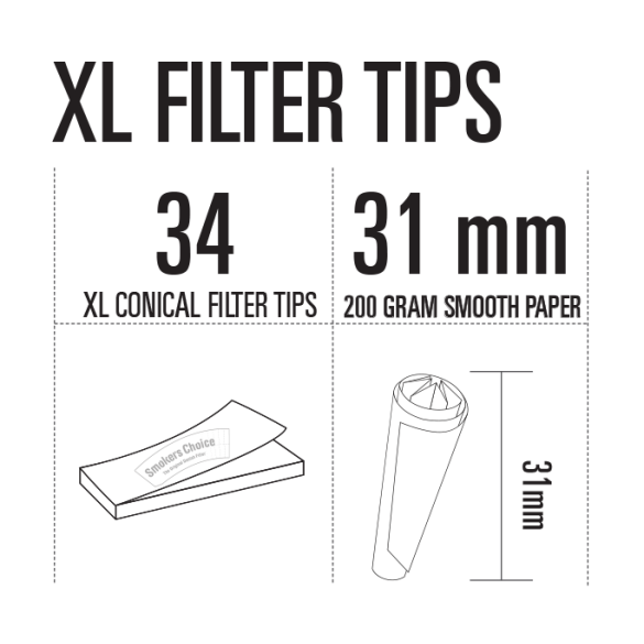 Filter Tips Smokers Choice Brun XL
